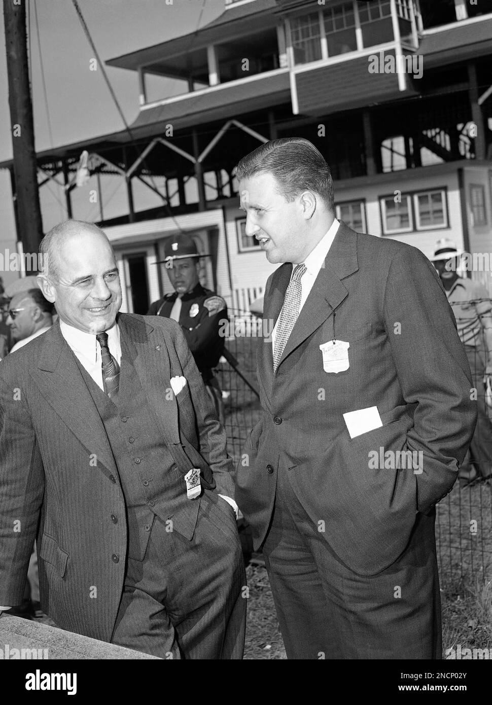 Gen. Jimmy Doolittle, left, and Henry Ford II at Indianapolis speedway ...