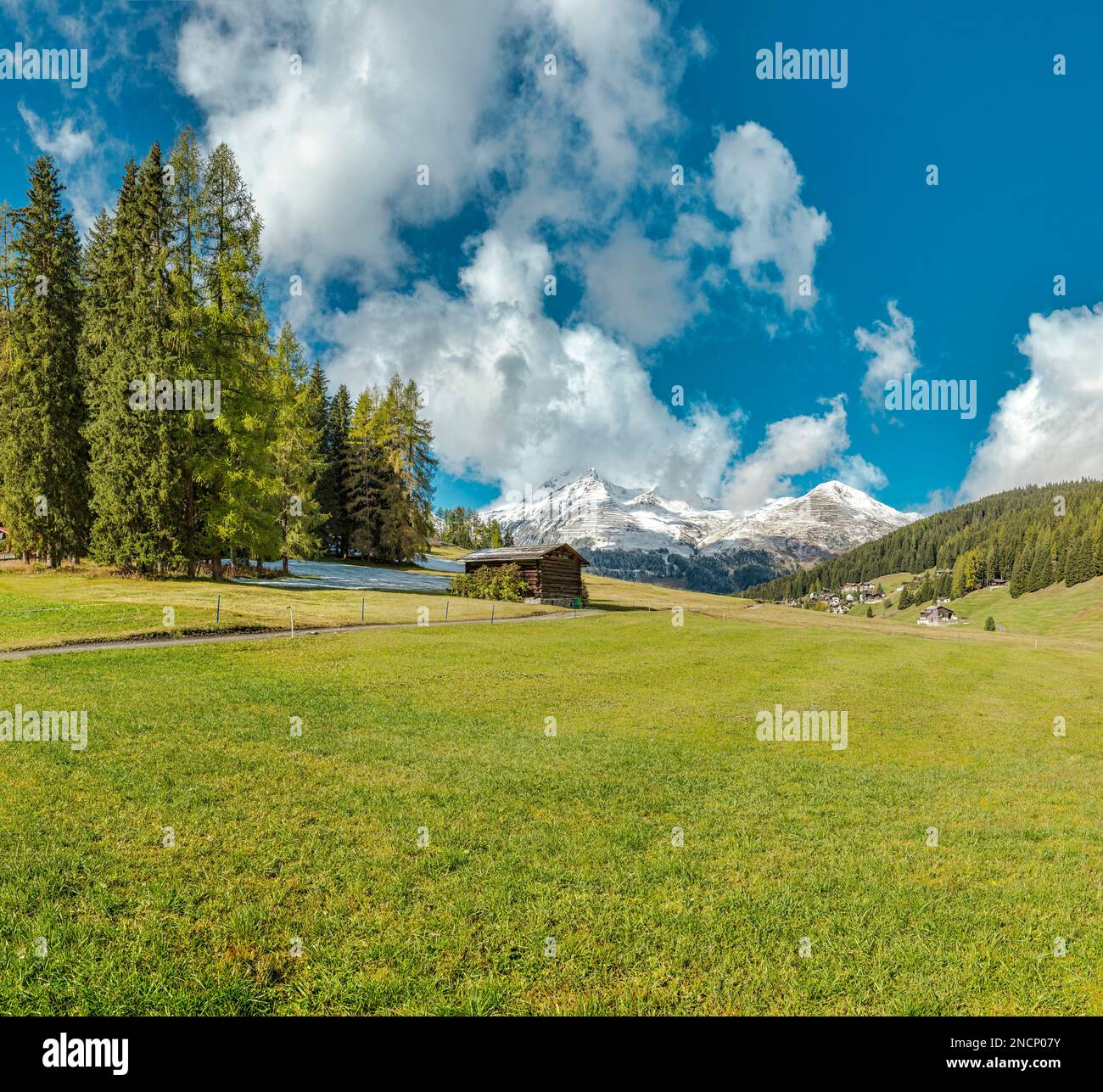 The Dischma valley Stock Photo - Alamy