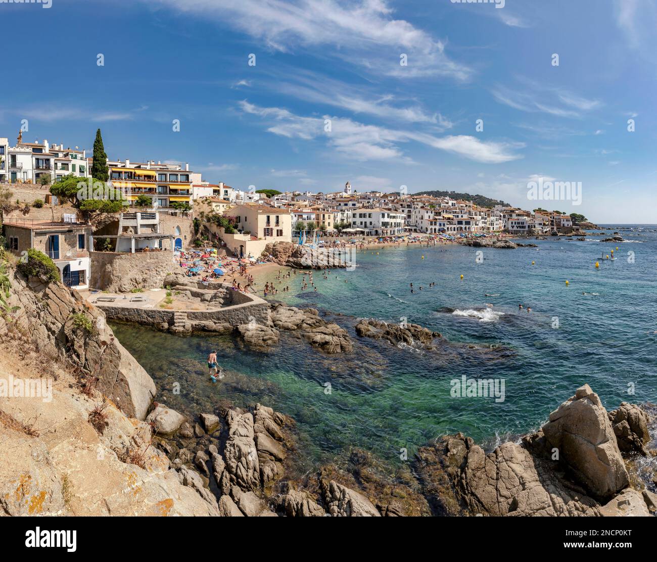 The beaches, Platgeta de Calella, Platja d’en Calau Stock Photo - Alamy