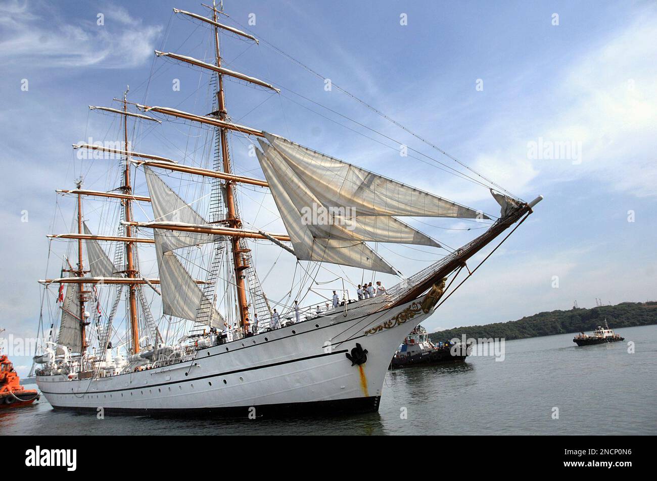 A Portuguese navy's vessel is seen in Goa, India, Friday, Nov. 12, 2010 ...