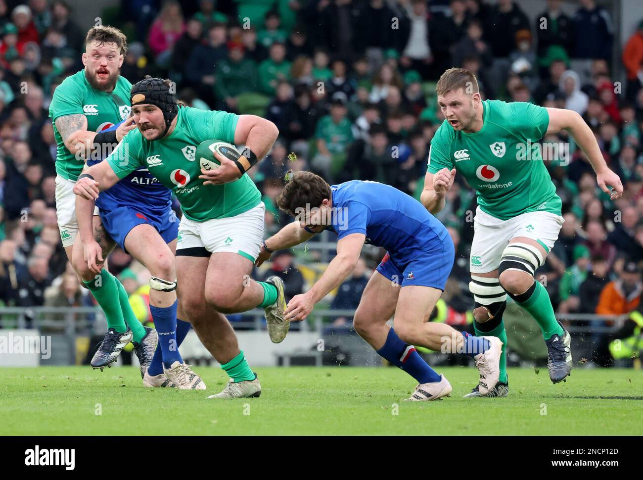 Tom OToole during the Guinness Six Nations Rugby match between Ireland ...