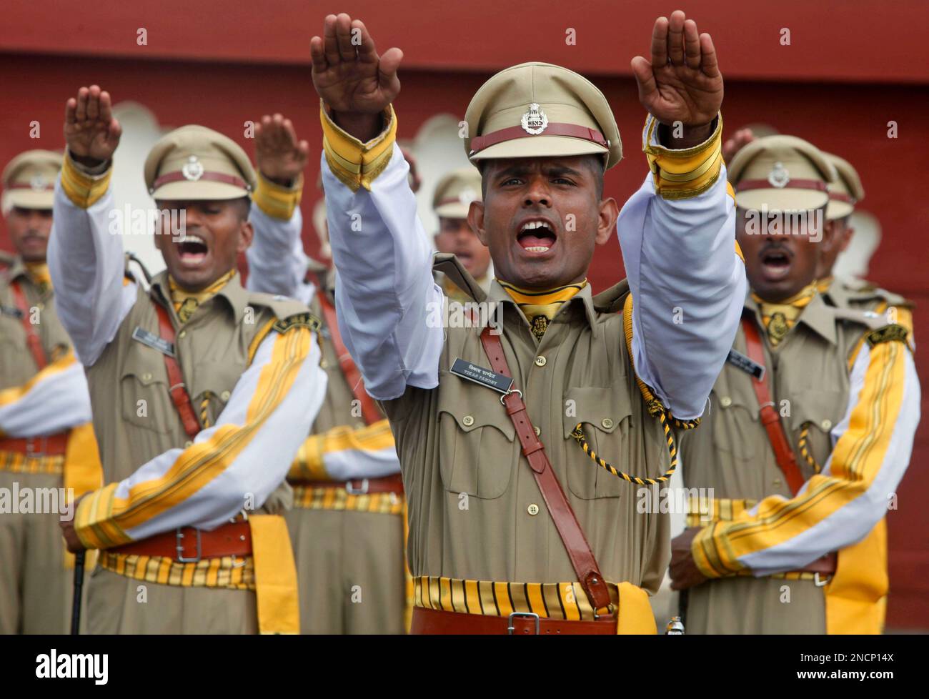 Members of the Central Industrial Security Force (CISF) cadets take ...