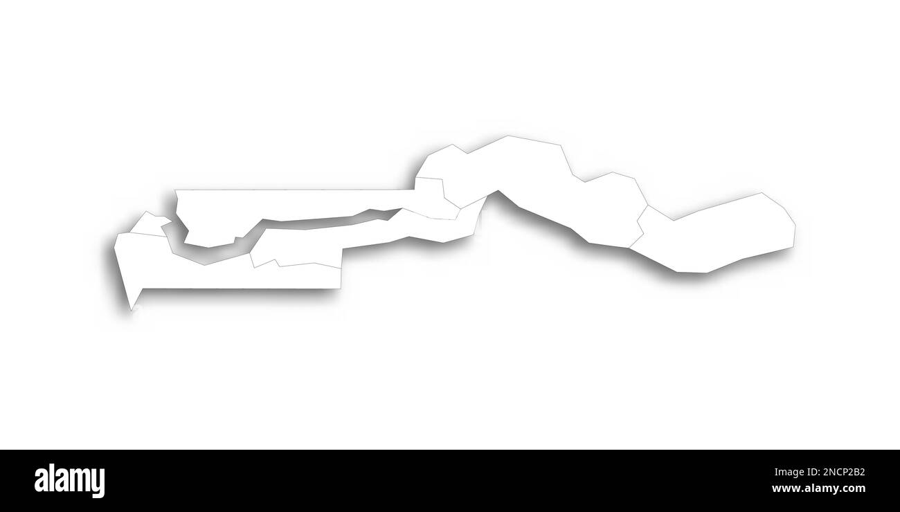 The Gambia political map of administrative divisions - regions and city ...