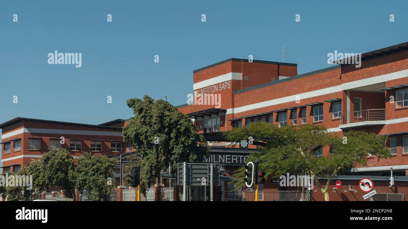 Cape Town, South Africa. 2023 An exterior view of the saps heaquarters ...