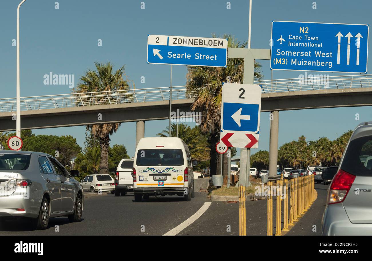 Cape Town, South Africa. 2023. Heavy commuter traffic heading out of ...