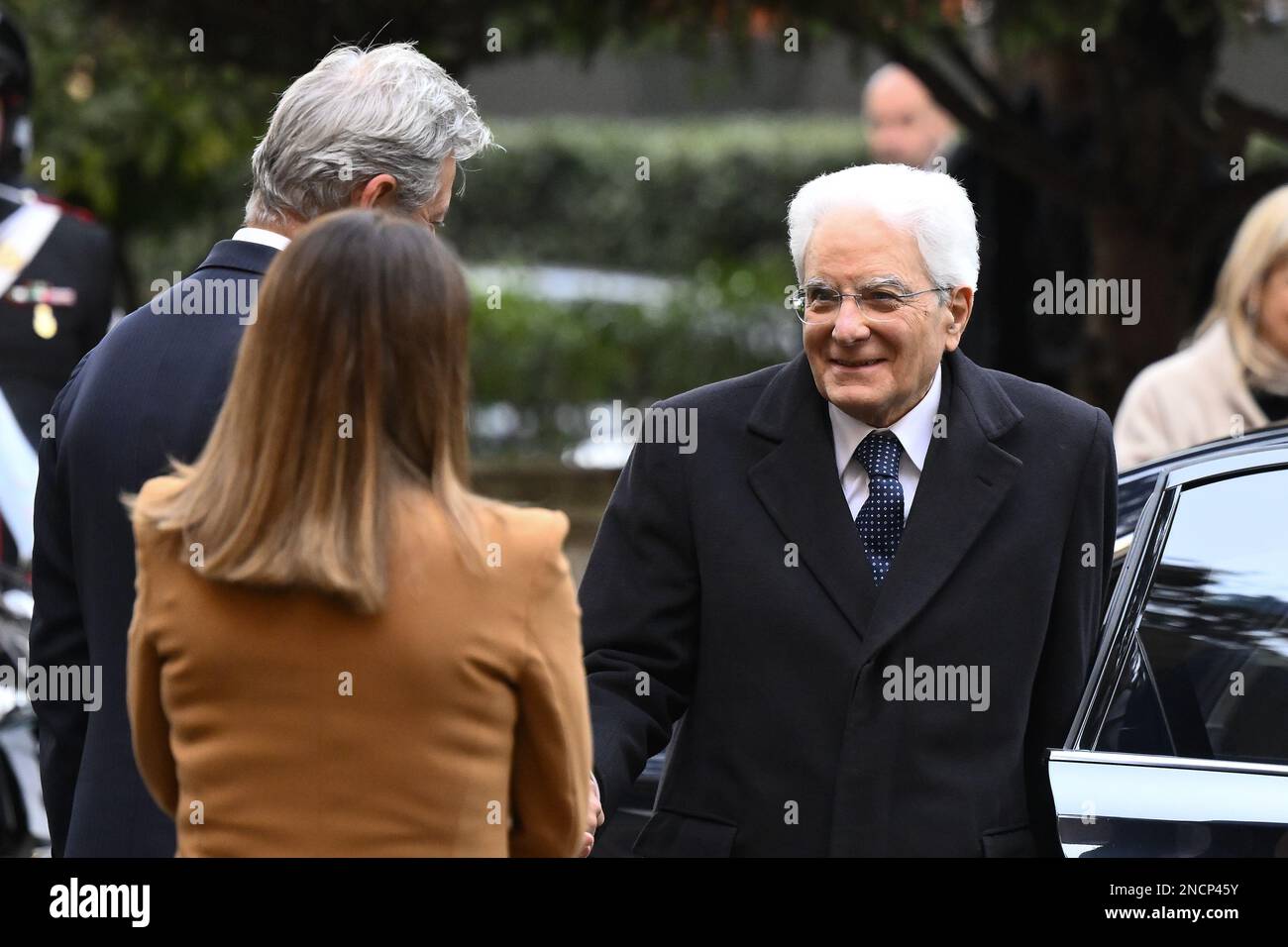 The President of the Italian Republic Sergio Mattarella during the ...