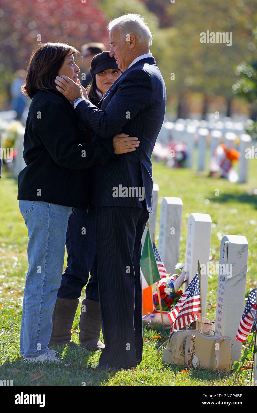 Vice President Joe Biden, right, talks with Rose Duffman-Duval, left ...