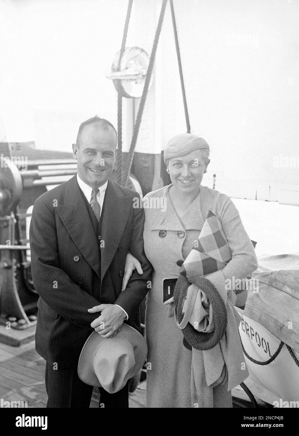 Major J.H. Doolittle, speed flier, and Mrs. Doolittle, shown on their ...