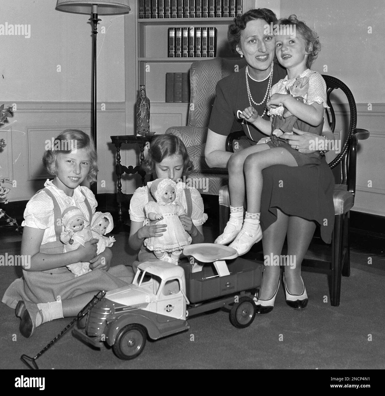 Crown Princess Martha of Norway, shown with her children at the Waldorf ...