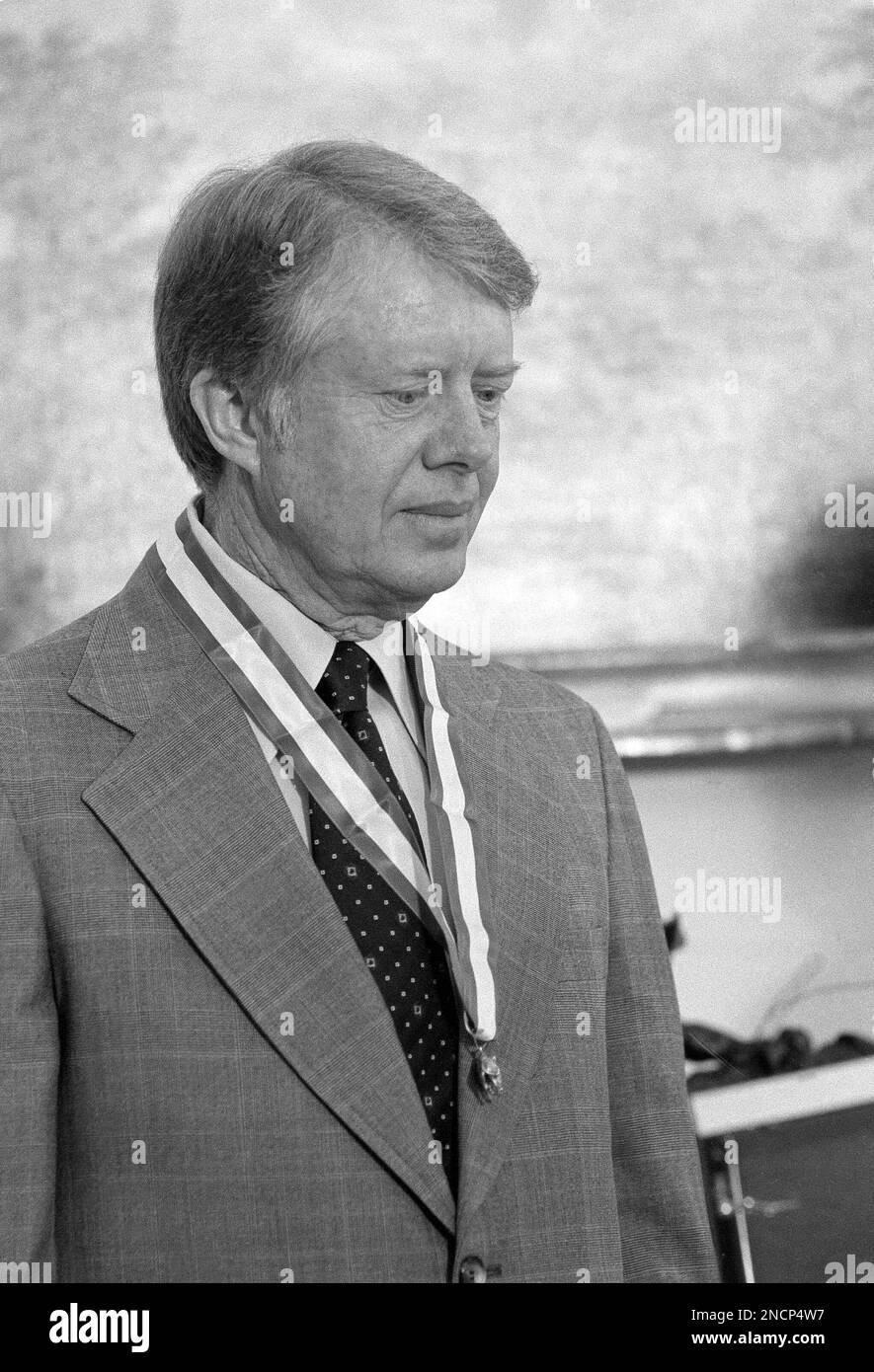 President Jimmy Carter in his Oval Office in Washington on Feb. 15 ...