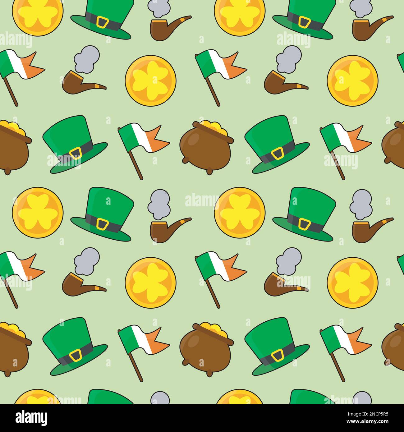 Irish holiday elements flag hi-res stock photography and images - Alamy