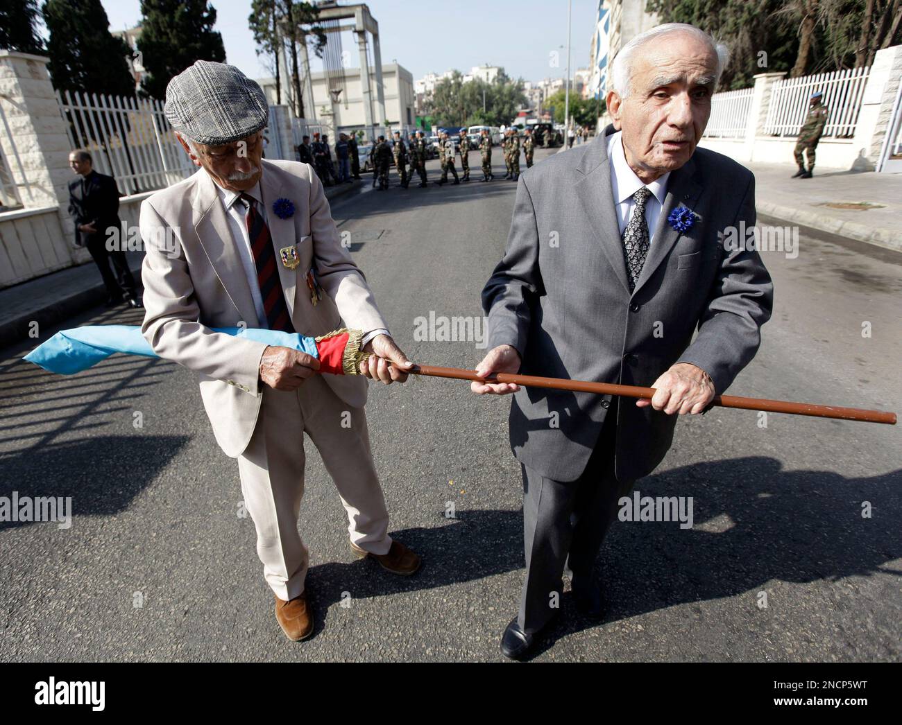 World War II veterans Lebanese Kamal Abdel Nour, 83, left, and Maroun ...