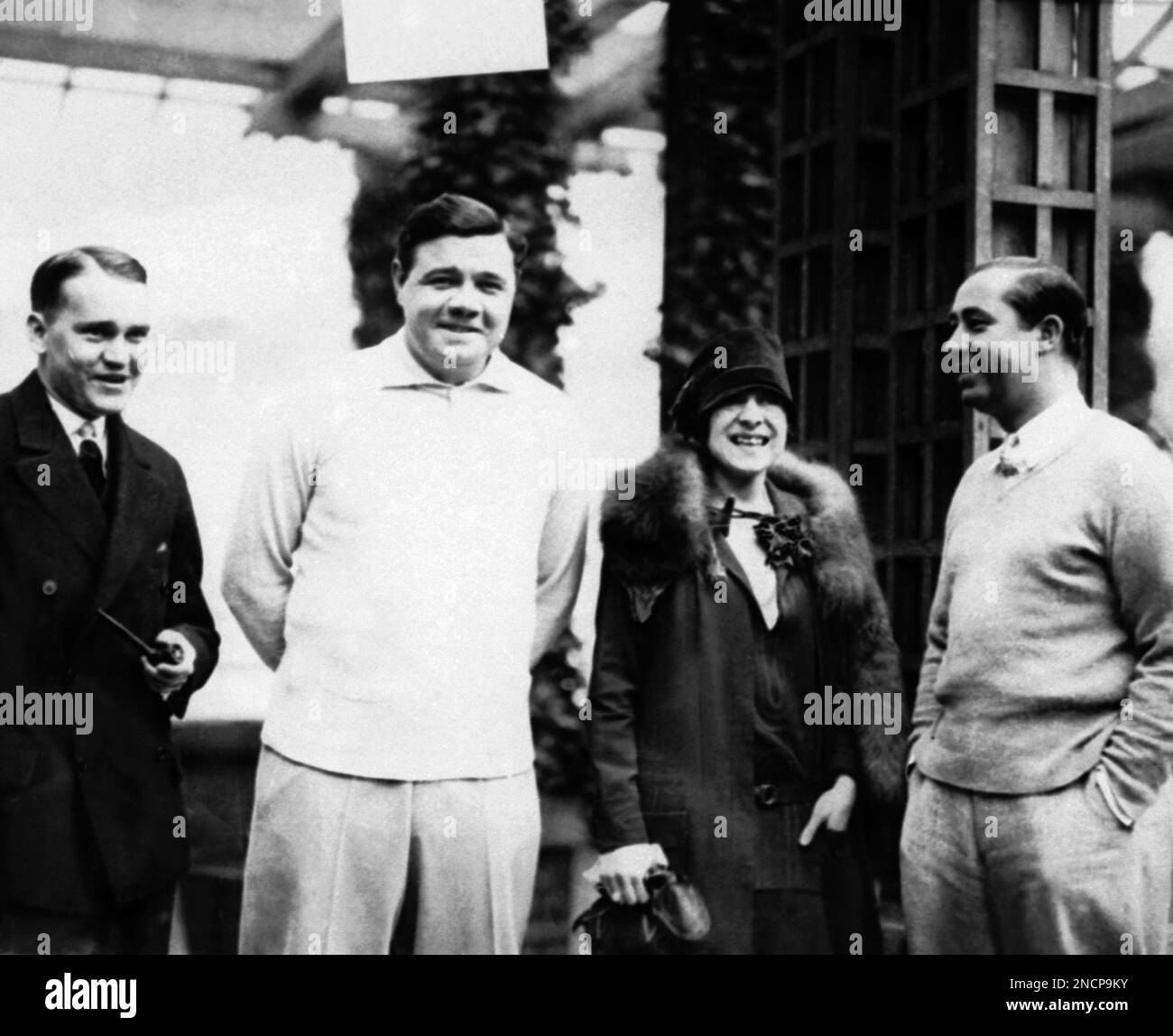 Left to right: Vincent Richards, Babe Ruth, Suzanne Lenglen and Walter ...