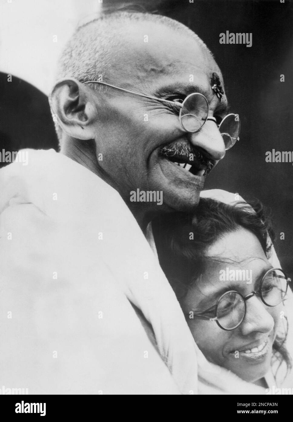 Indian leader Mahatma Gandhi made shortly before his arrest in India in ...