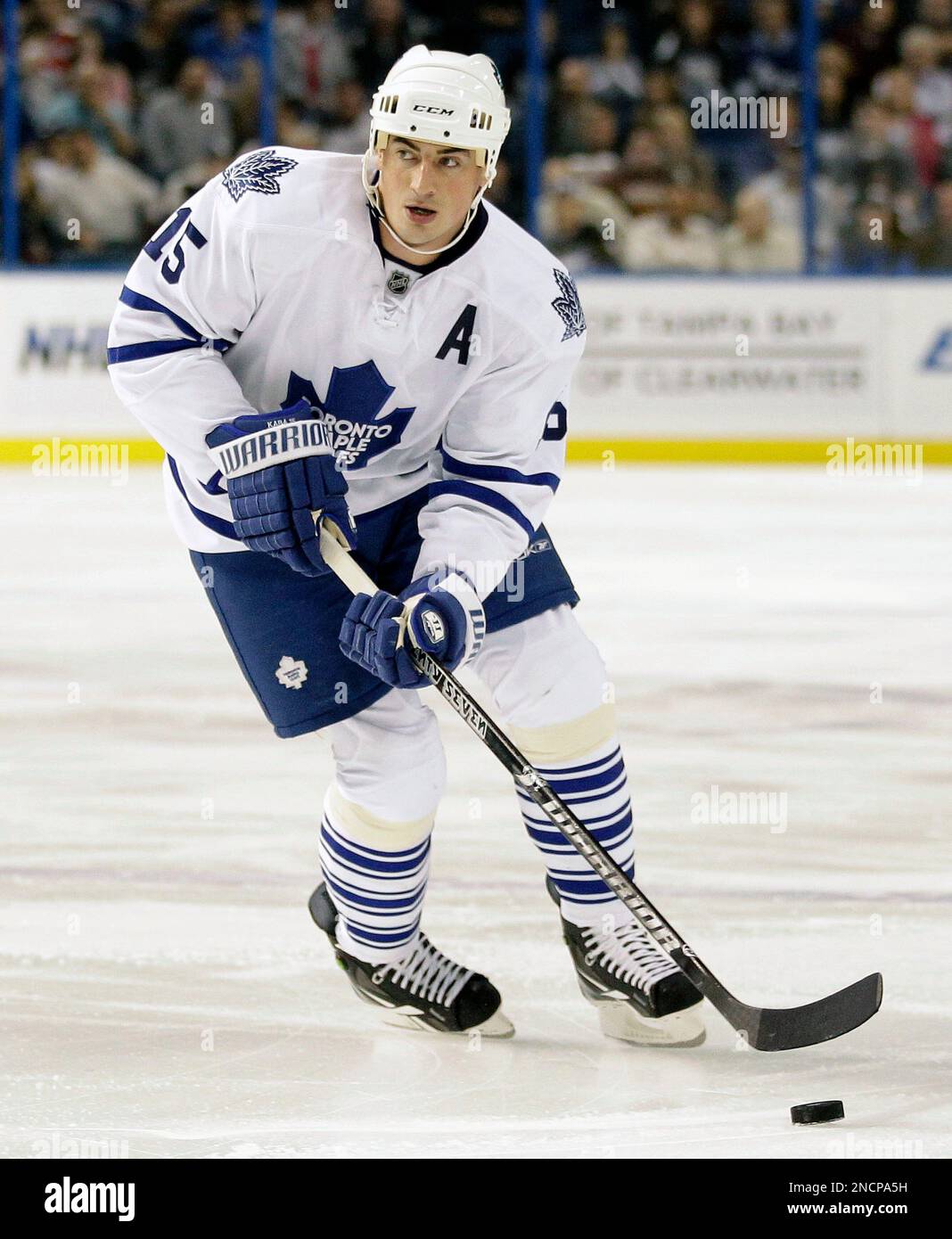 Toronto Maple Leafs defenseman Tomas Kaberle (15) during an NHL hockey ...
