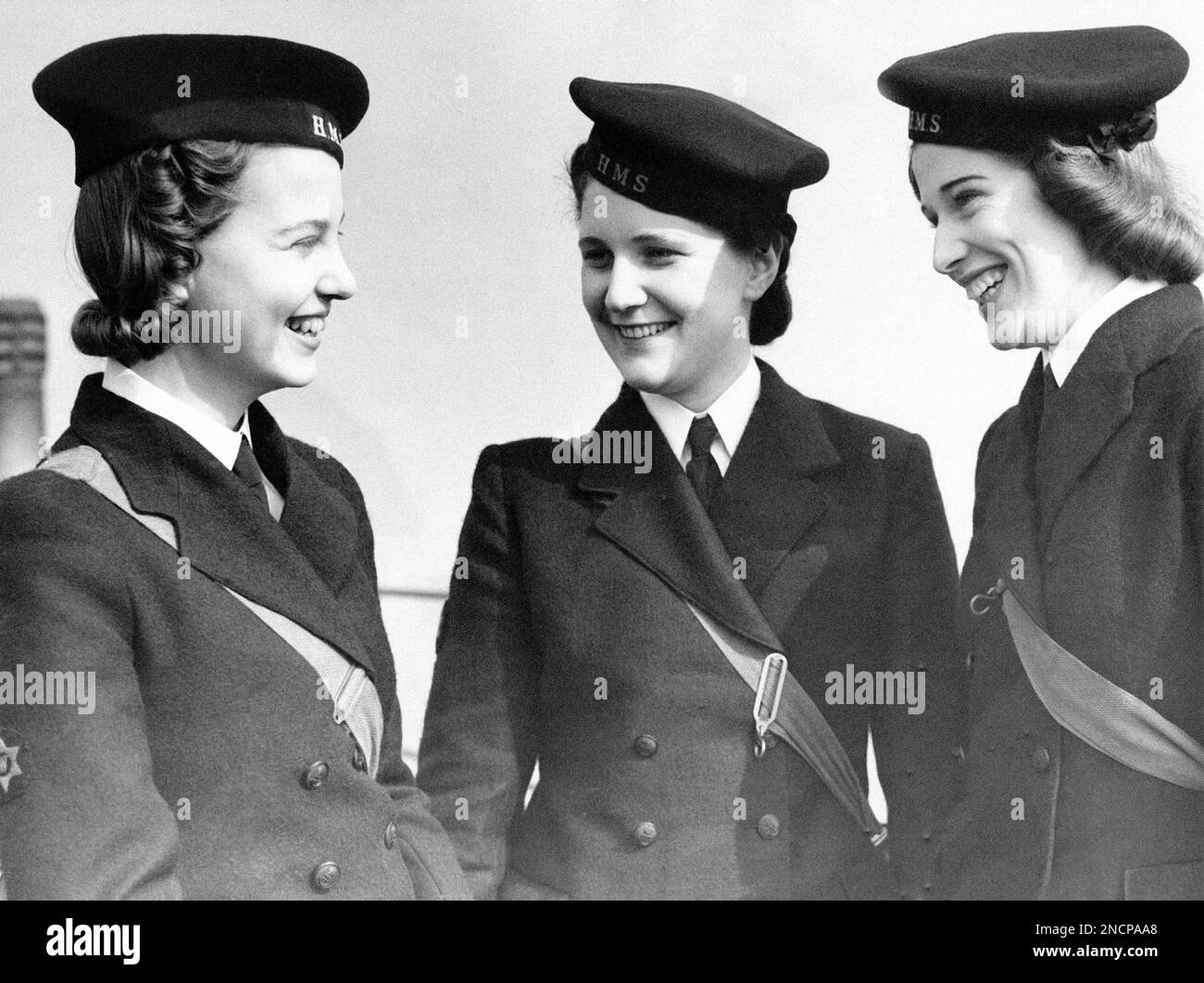 Wren Ratings, wearing the new sailor-type hat, with which they are ...