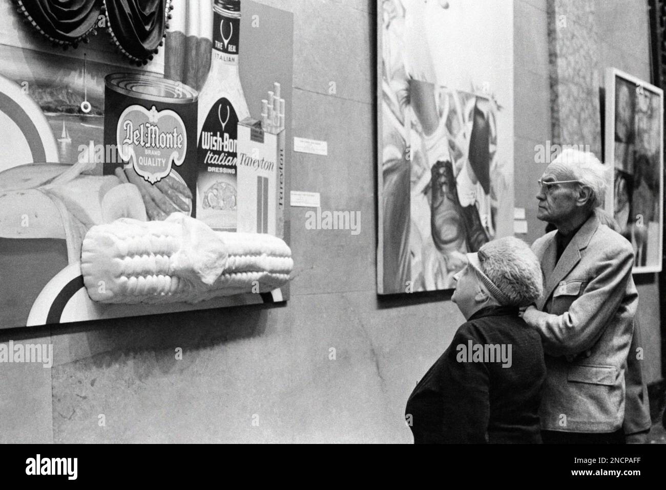 Russians look at Andy Warhol’s “Still Live,” one of first pop art ...