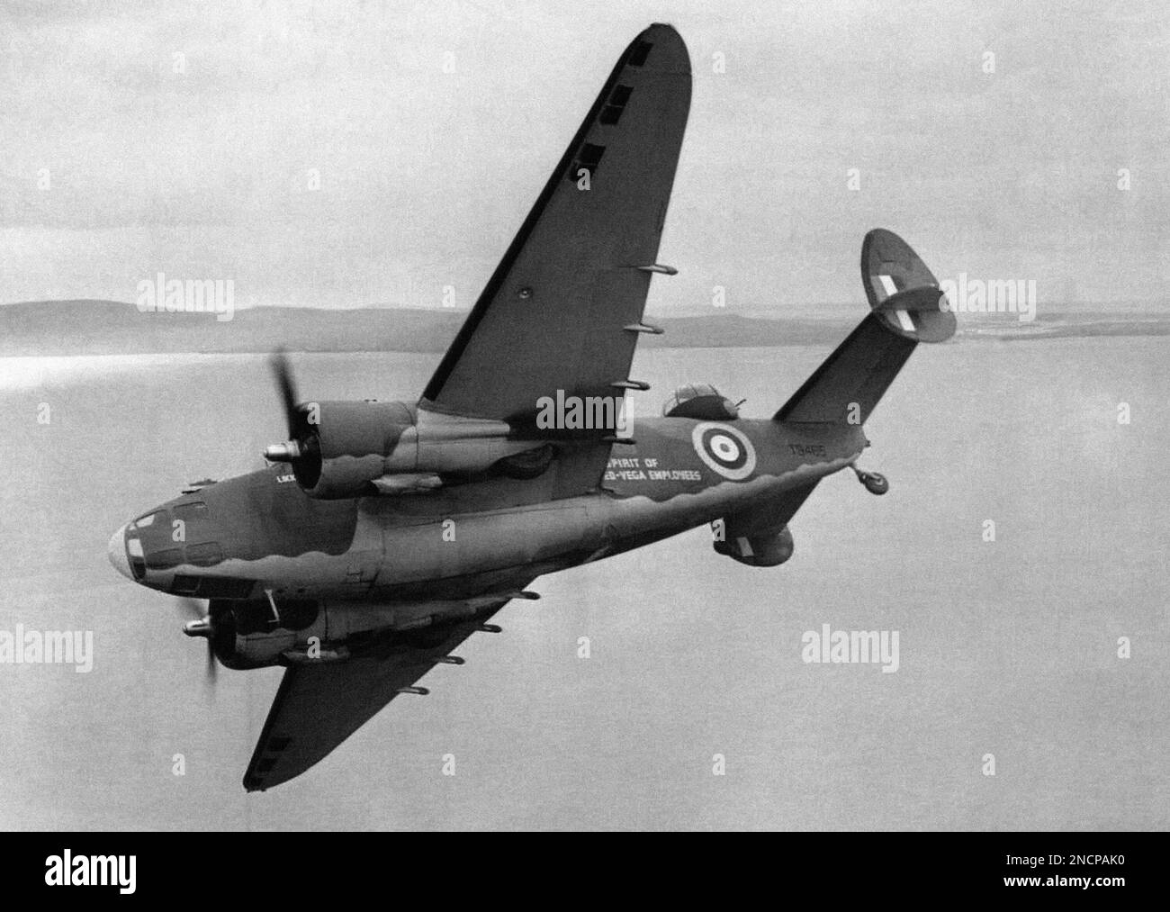 A Lockheed Hudson bomber takes off from its Royal Air Force Coastal ...