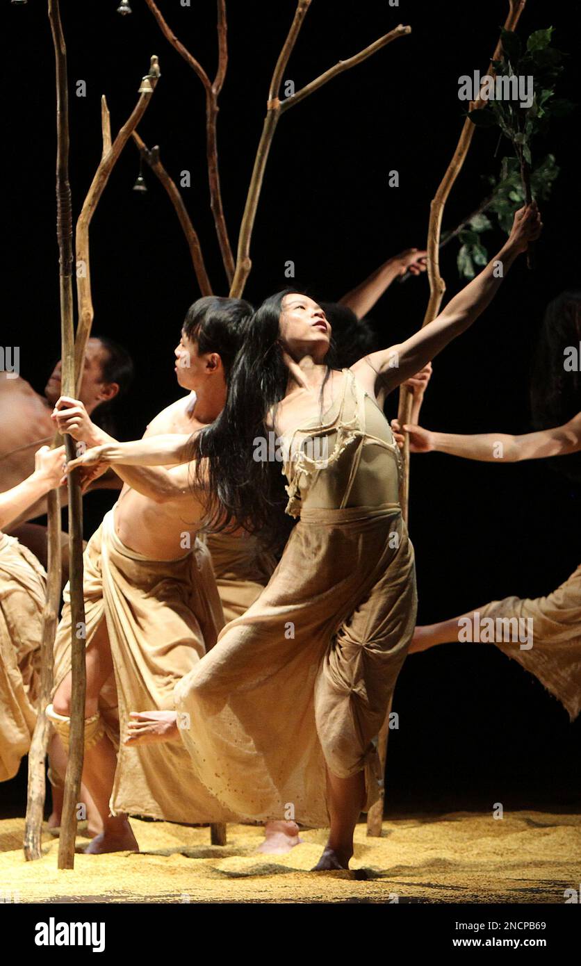 Dancers from Taiwan's Cloud Gate Dance Theater perform their classic work "Songs of the ...