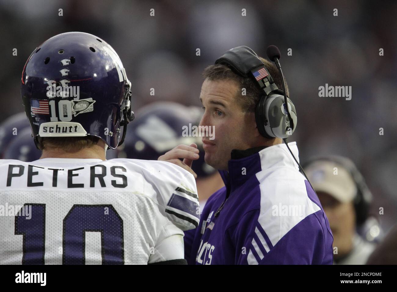 This is Northwestern coach Pat Fitzgerald in the first quarter of an ...