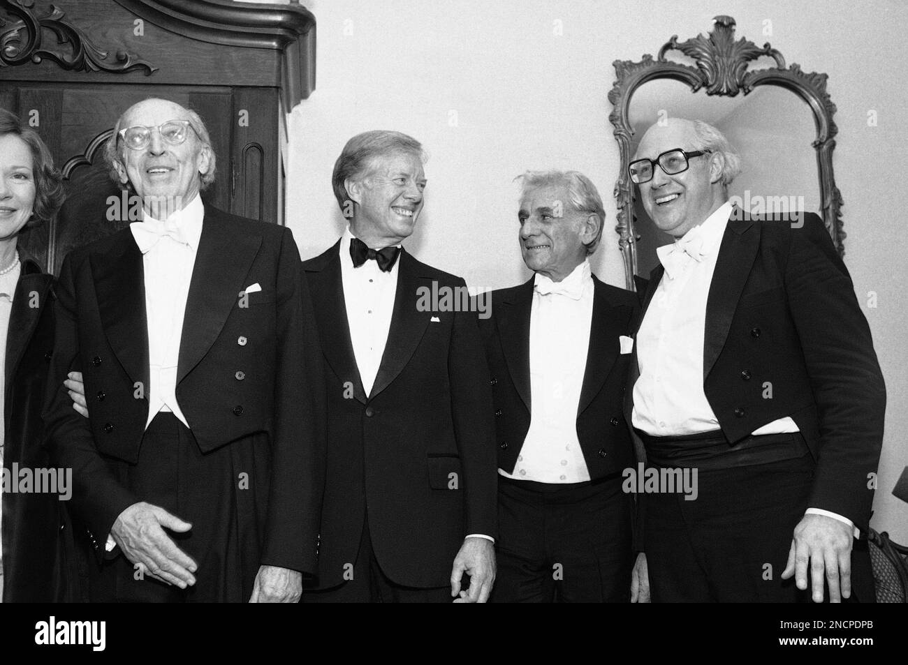 Conductor Aaron Copland is joined by President Jimmy Carter and other ...