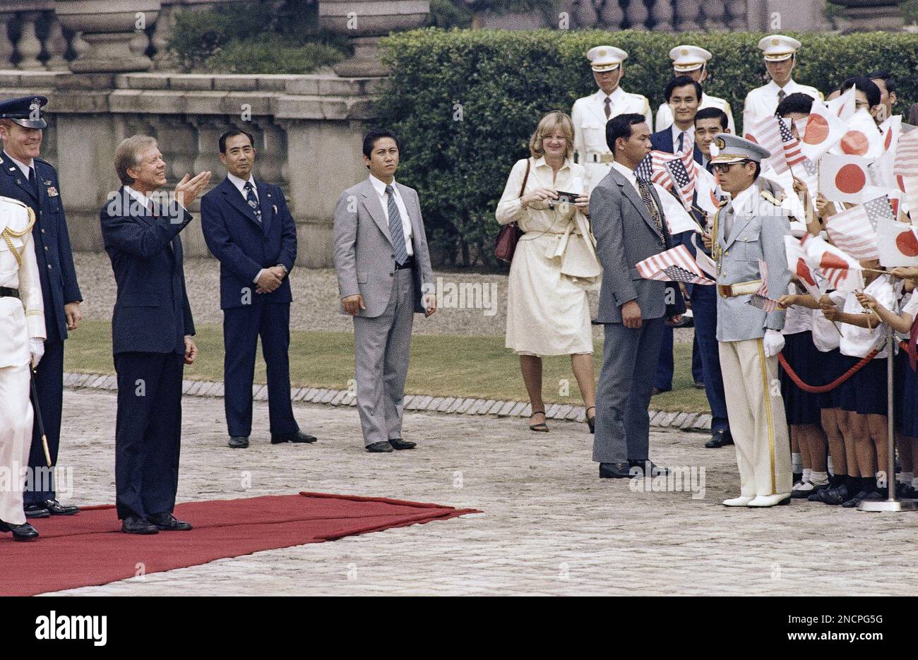 President Jimmy Carter at the Imperial Palace in Tokyo on June 25, 1979 ...