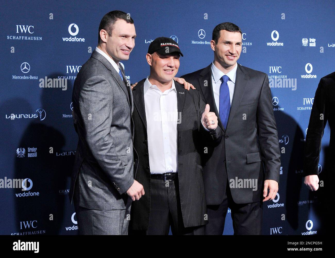 Heavyweight boxers Wladimir Klitschko from Ukraine, left, his brother ...