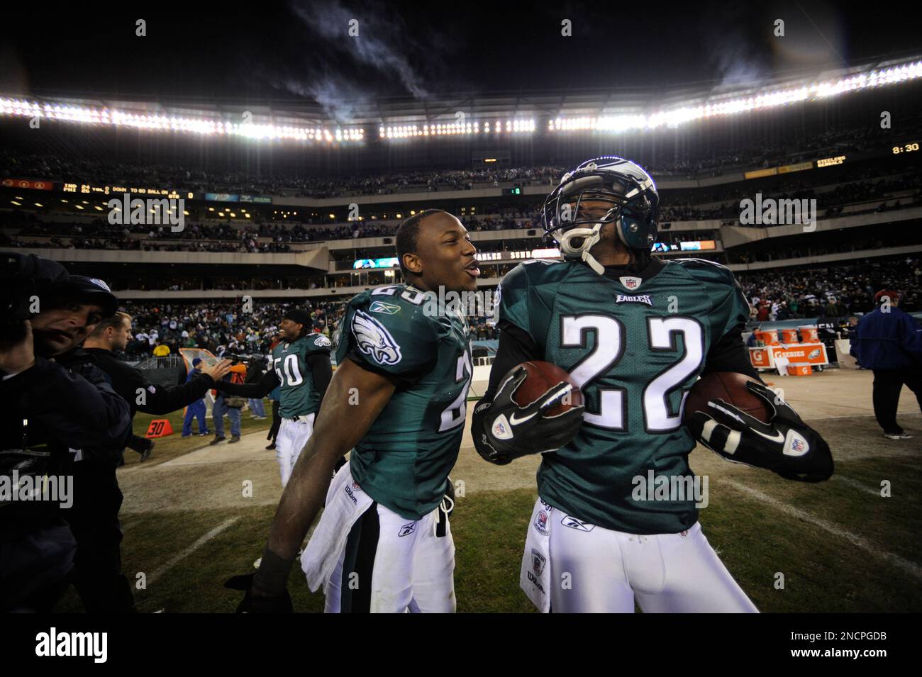 Philadelphia Eagles running back LeSean McCoy, left, celebrates with ...