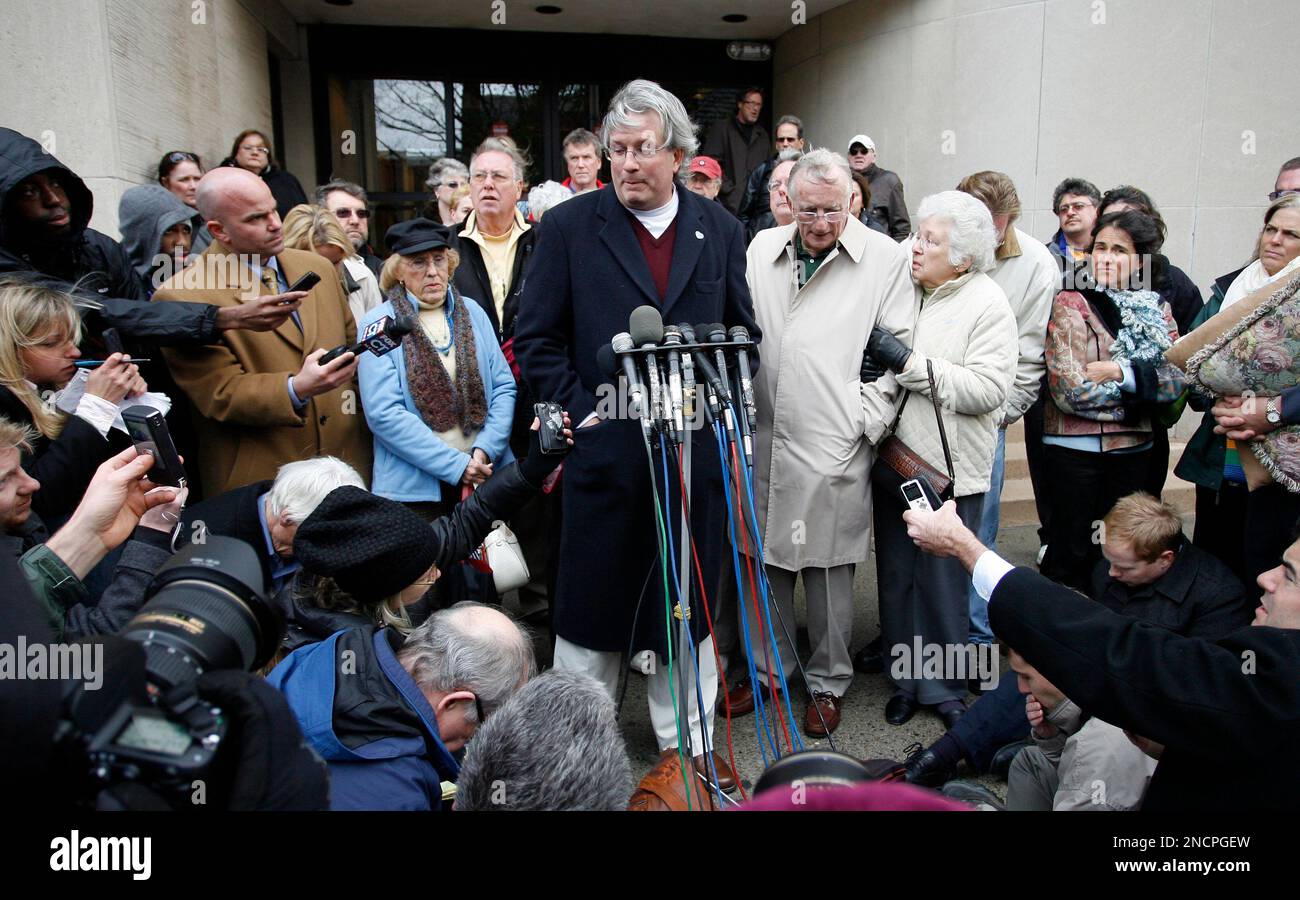 Dr. William A. Petit Jr., center, surrounded by members of the the ...