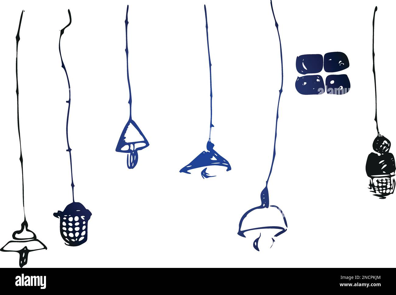 hanging lamp line icon. line style sign for mobile concept and web ...