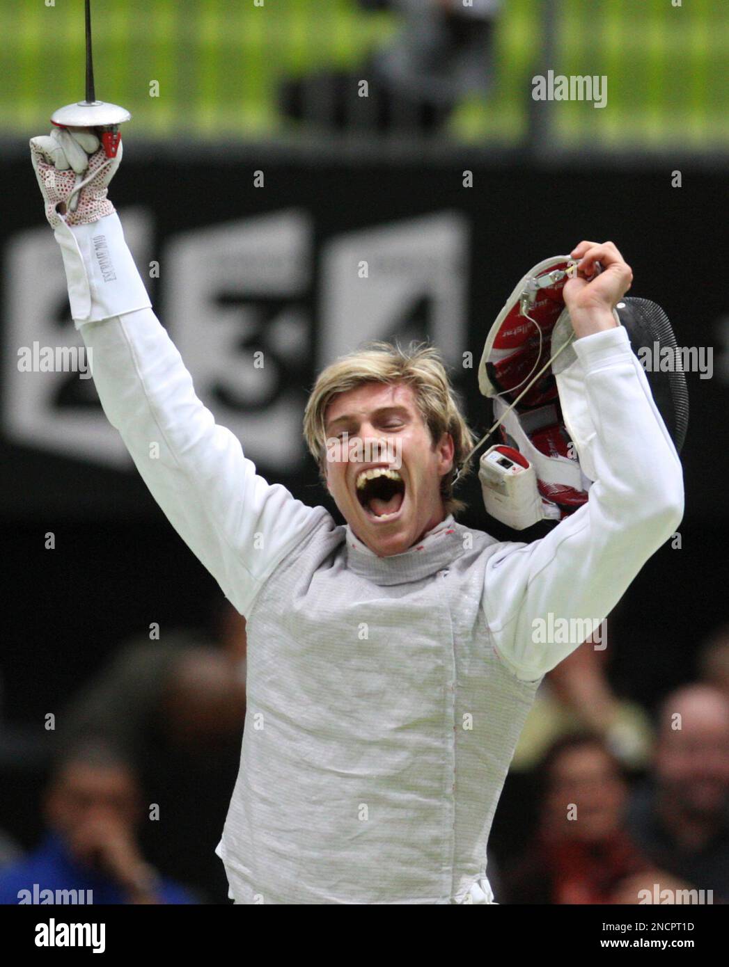 Germany's Peter Joppich reacts after defeating USA's Gerek Meinhardt in ...