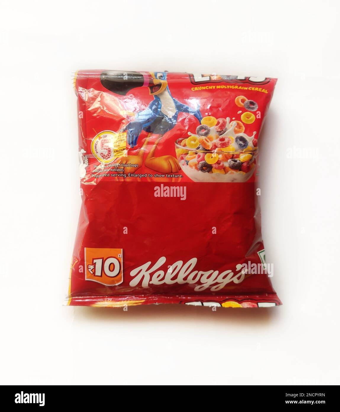 Kellogg's Froot Loops pack in isolated background Stock Photo - Alamy