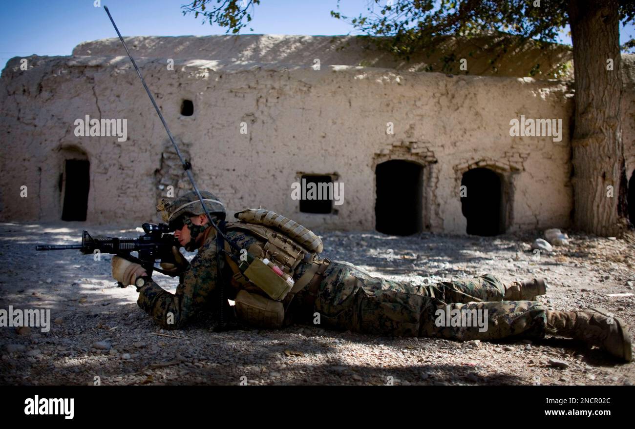 Sgt. Michael Gilio, of Naperville, Illinois, with India company, 3rd ...