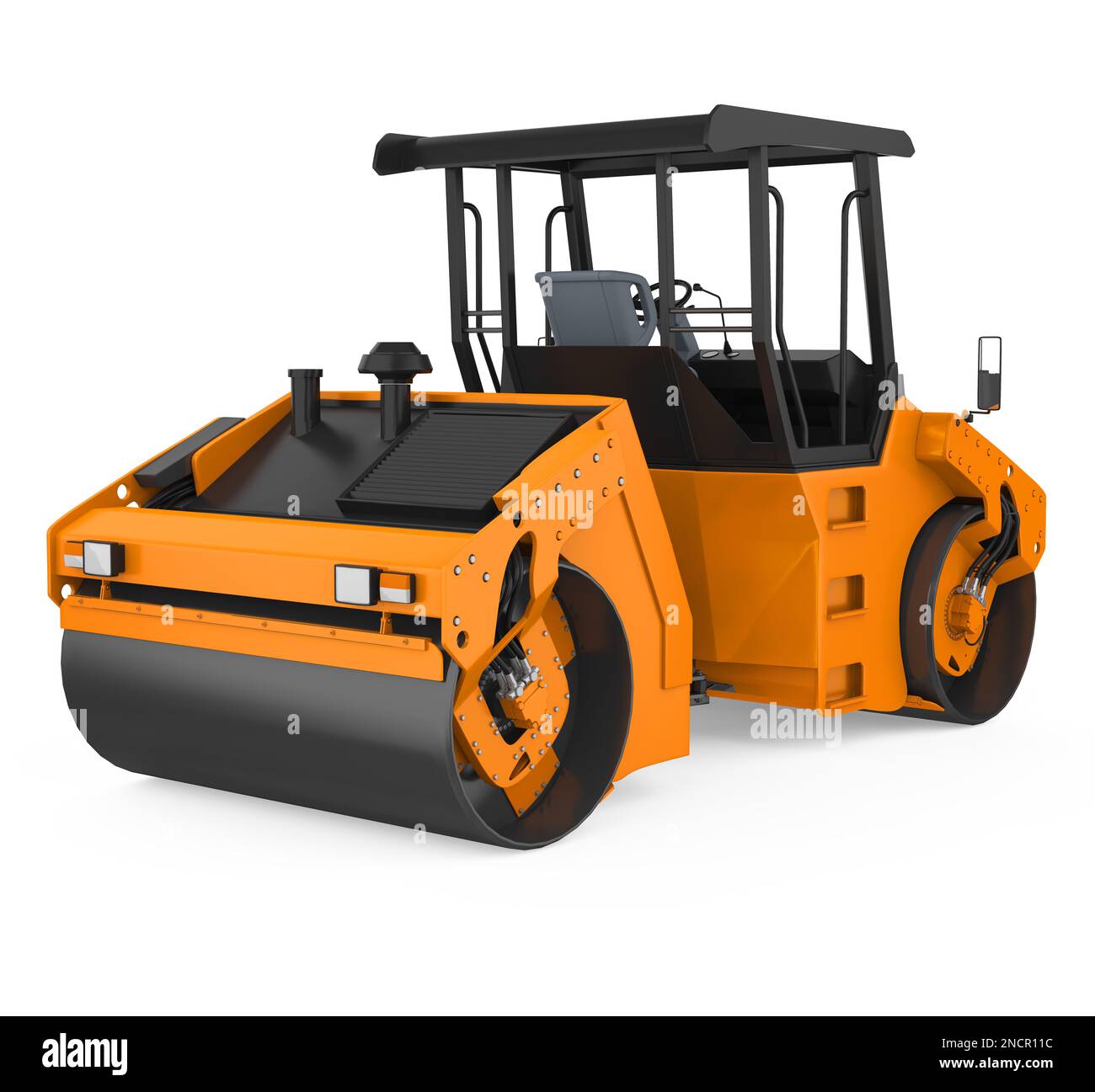 Road Roller Isolated Stock Photo - Alamy