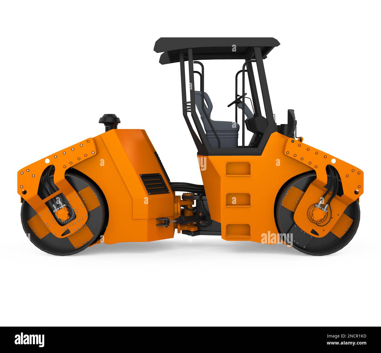 Road Roller Isolated Stock Photo - Alamy