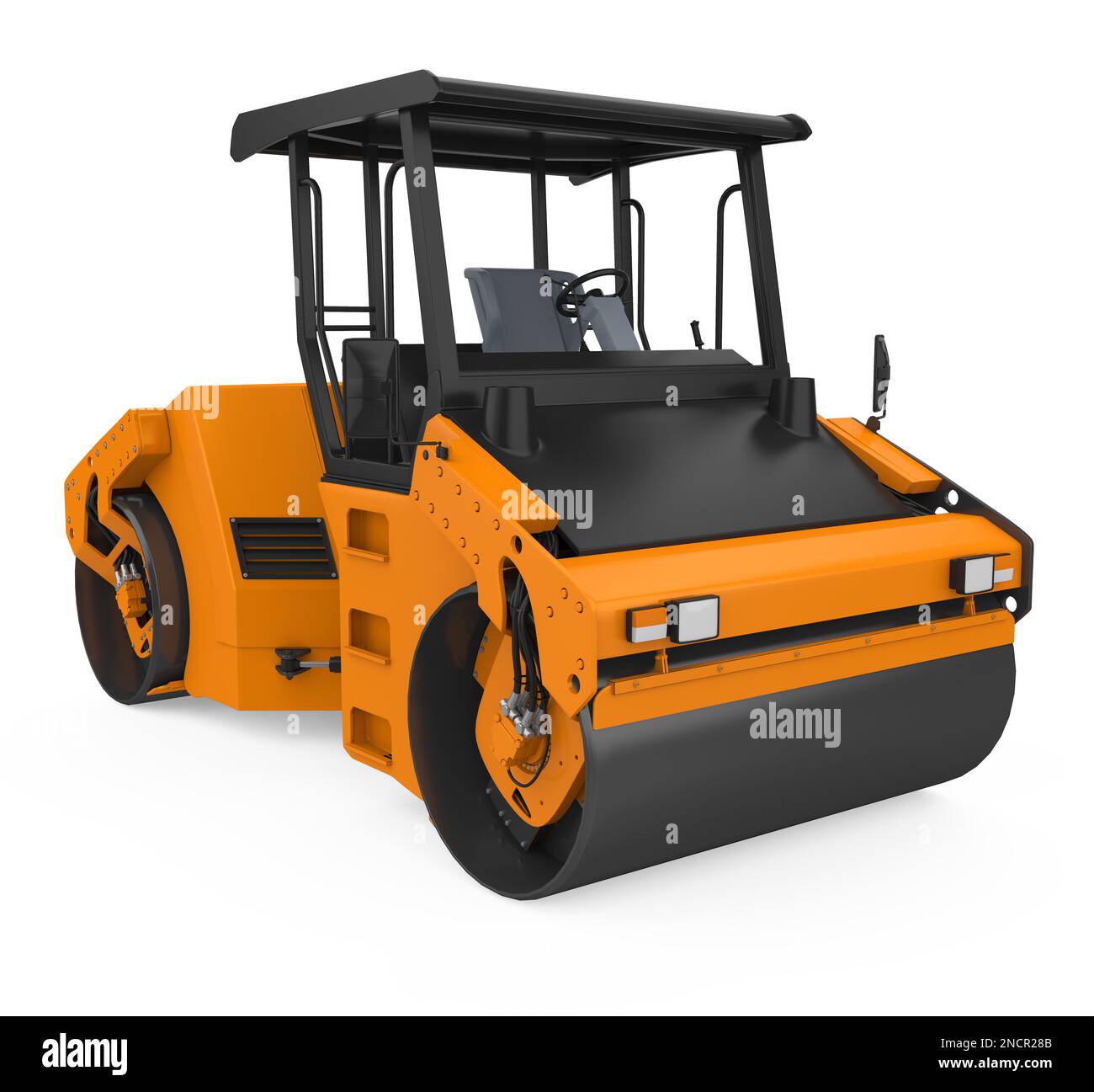 Road Roller Isolated Stock Photo - Alamy