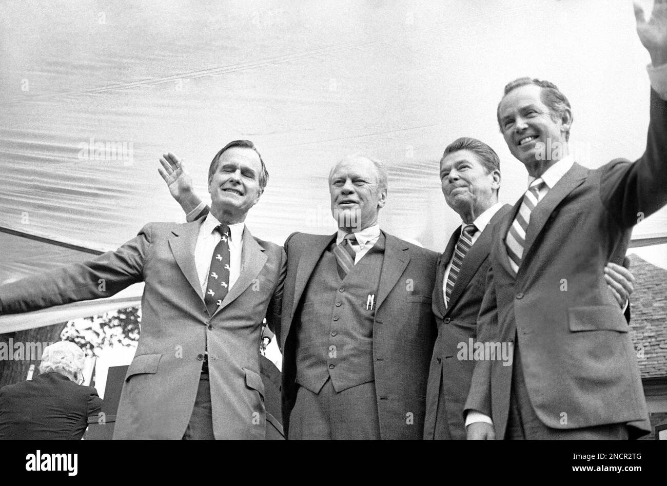Republican nominee for Vice President George Bush, left, and Gerald ...