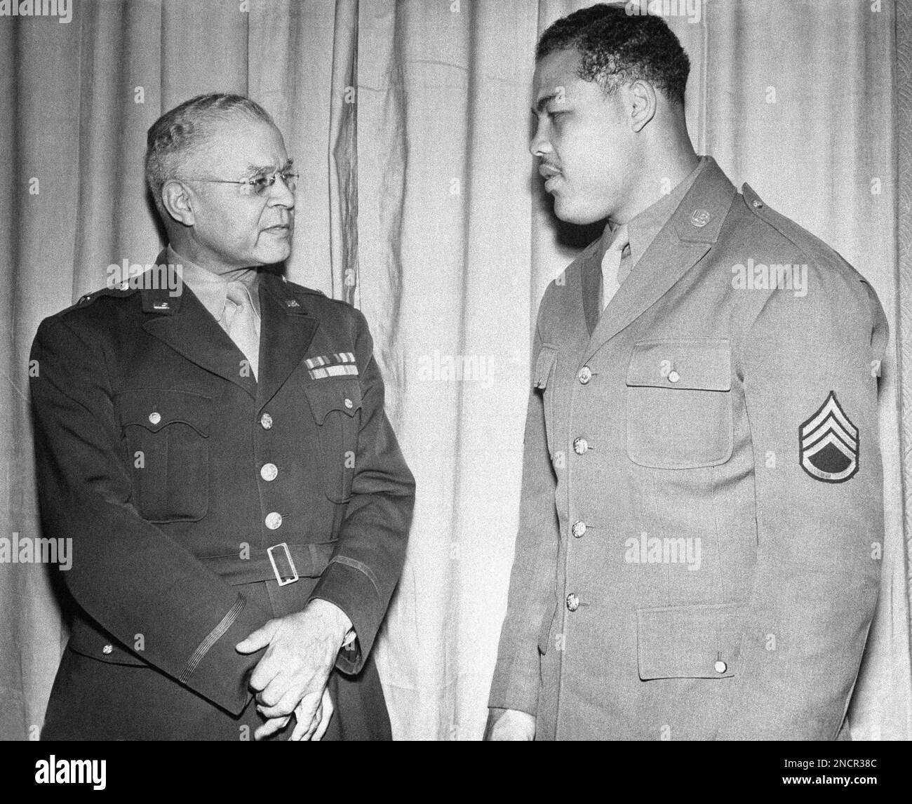 Brigadier General Benjamin O. Davis, left, highest-ranking black ...