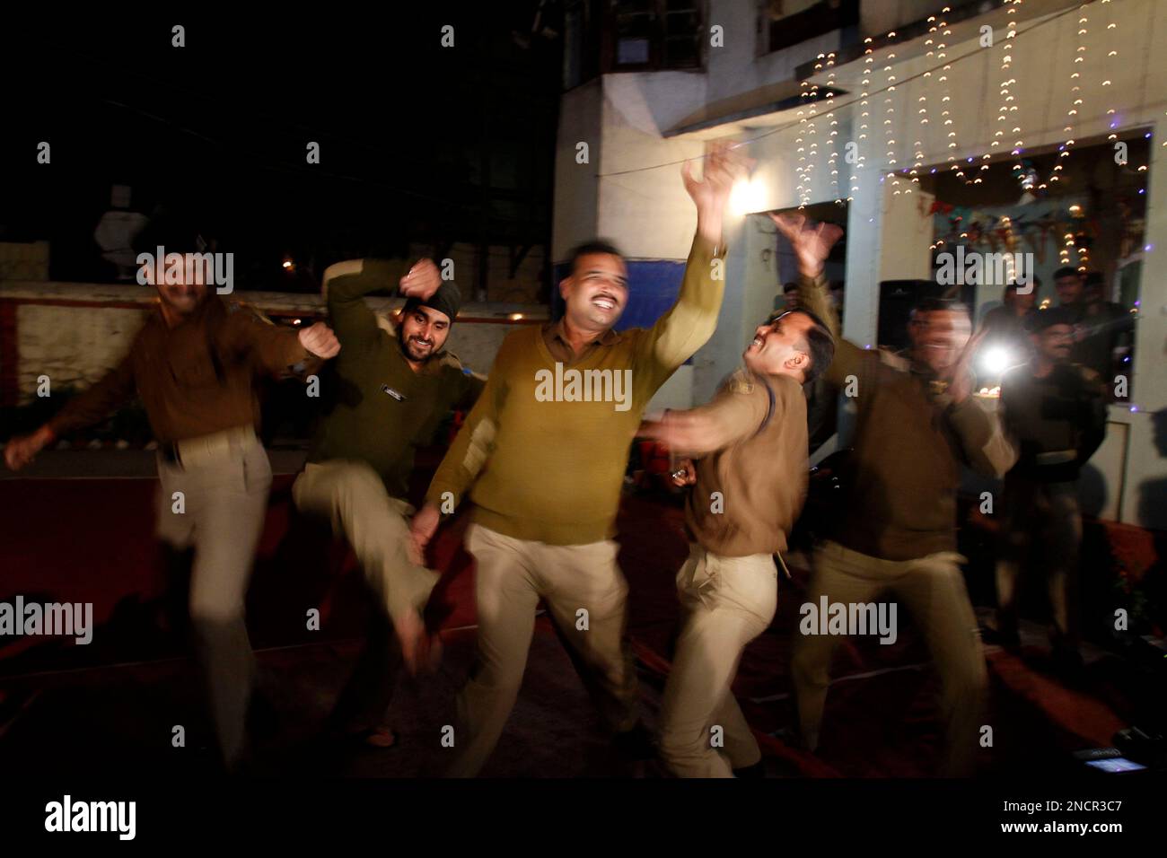 Indian paramilitary soldiers dance as they celebrate Diwali, the Hindu ...