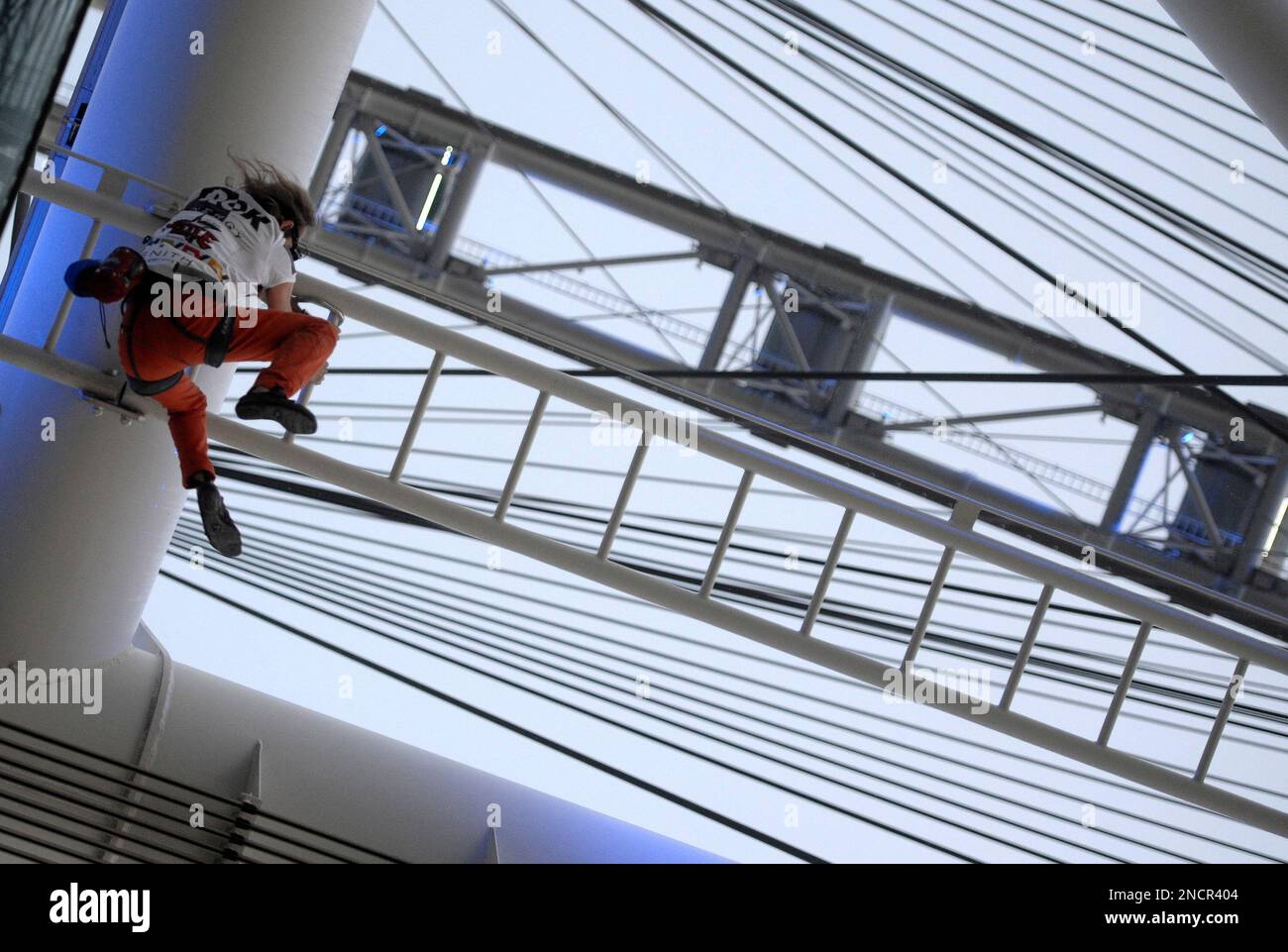 French climber Alain Robert, also known as the "French Spiderman ...