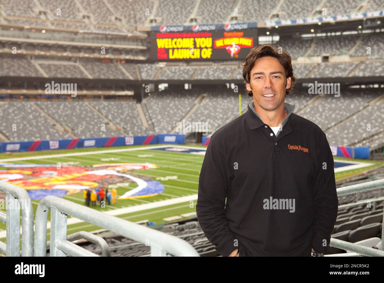 Jason Sehorn participates in the launch of The Captain Morgan - One ...