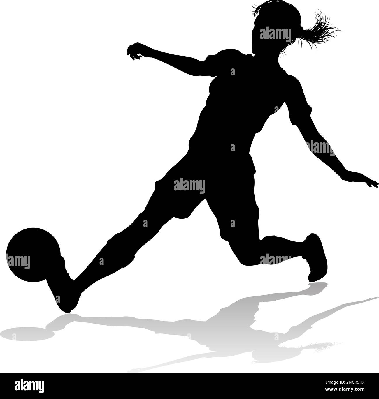 Womens football shooting Cut Out Stock Images & Pictures - Alamy