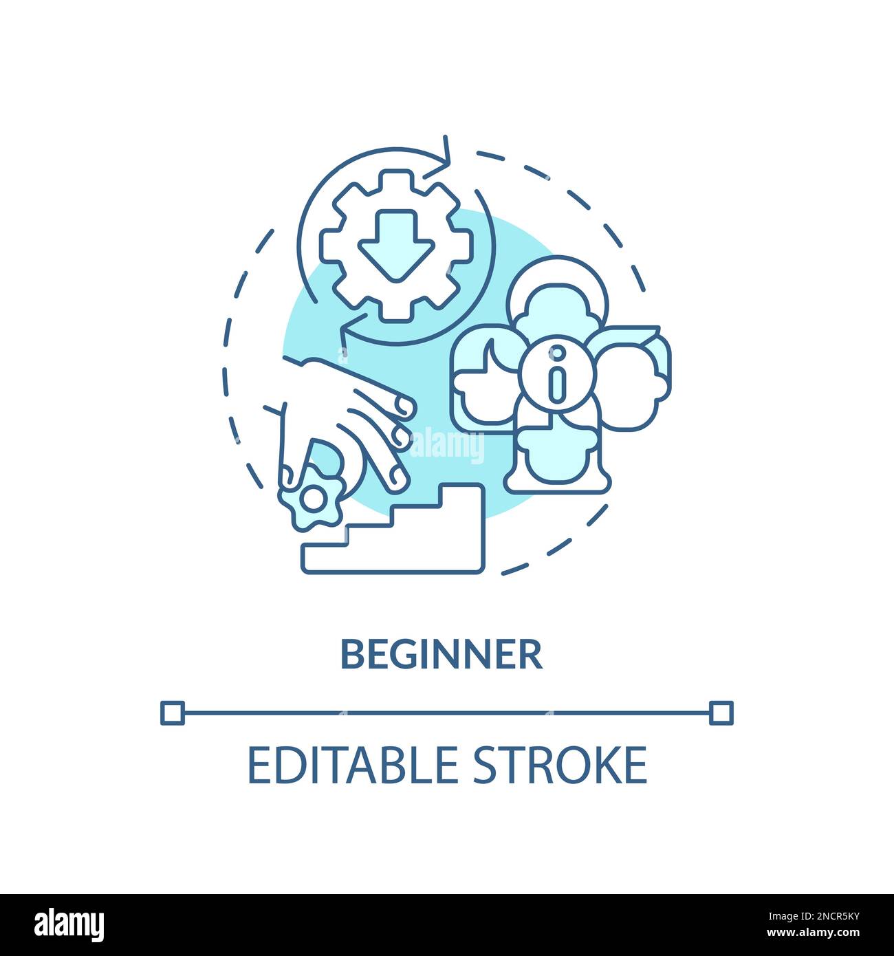 Beginner Turquoise Concept Icon Stock Vector Image And Art Alamy