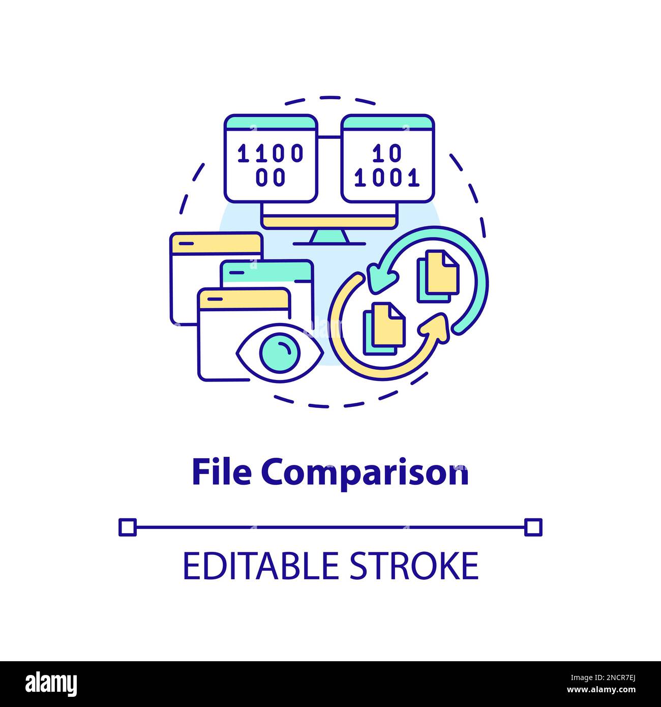 File comparison concept icon Stock Vector Image & Art - Alamy