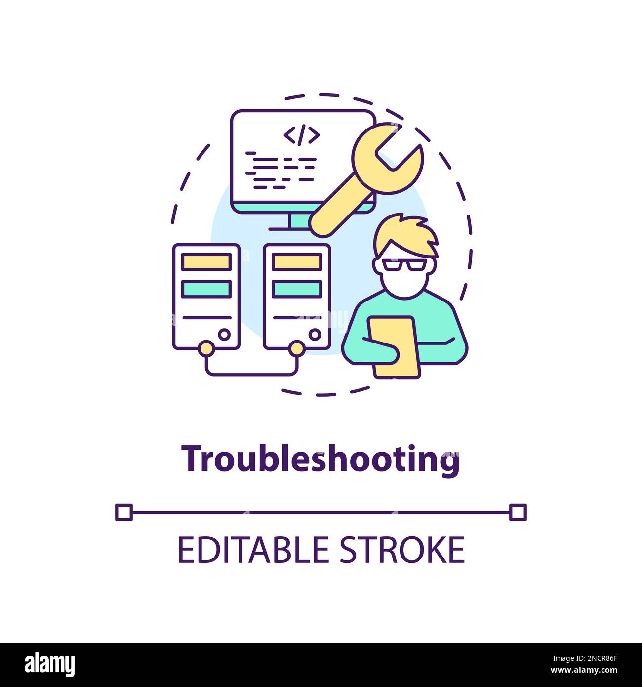 Troubleshooting concept icon Stock Vector Image & Art - Alamy