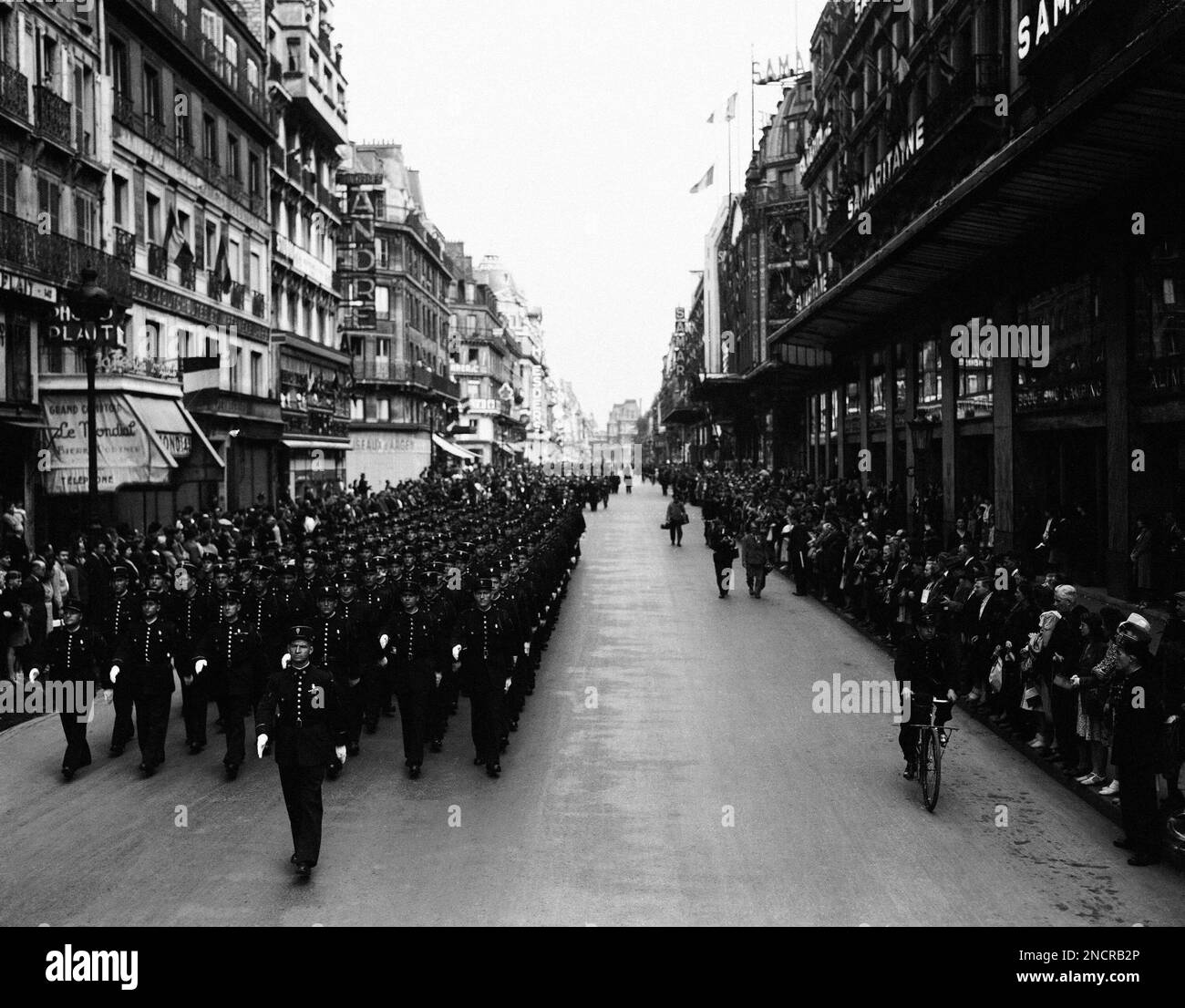 The first anniversary of the Liberation of Paris was celebrated with a ...