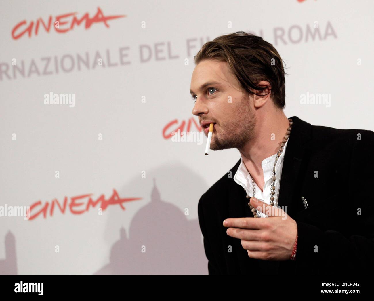 Actor Michael Pitt, poses for a photo call to present the movie ...