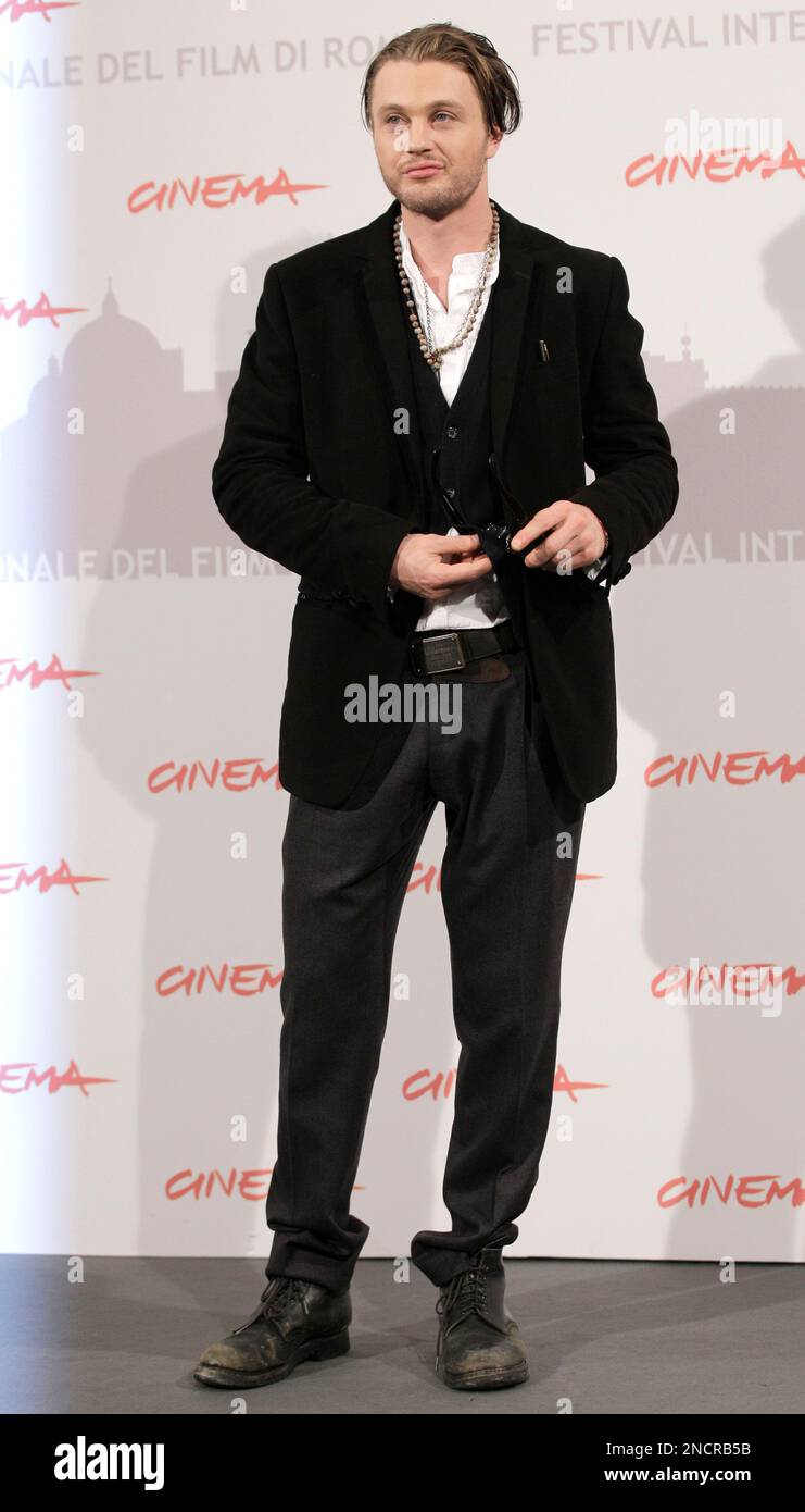 Actor Michael Pitt, poses for a photo call to present the movie ...