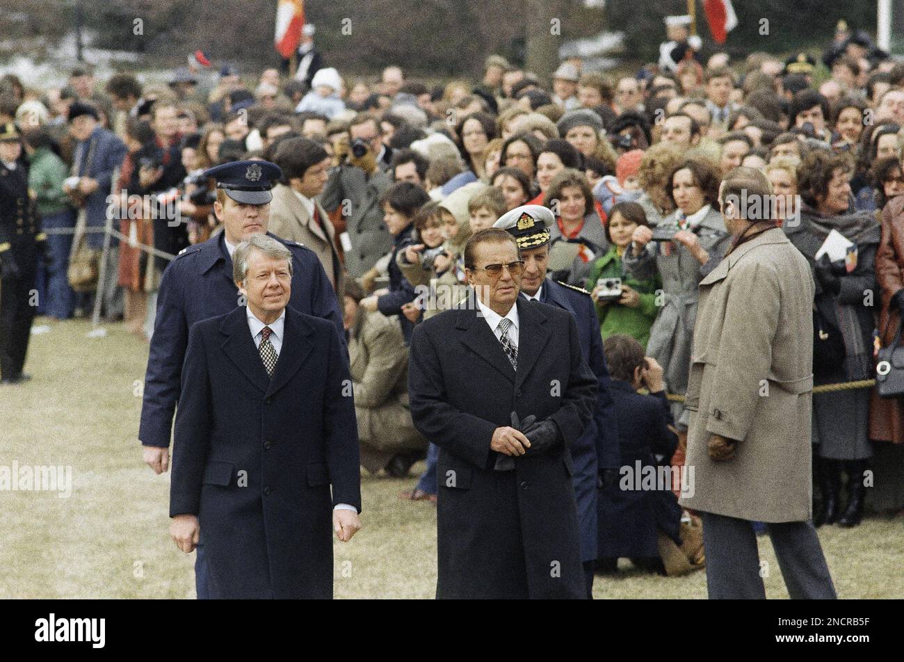 President Jimmy Carter in Washington on May 3, 1978. Man on right ...