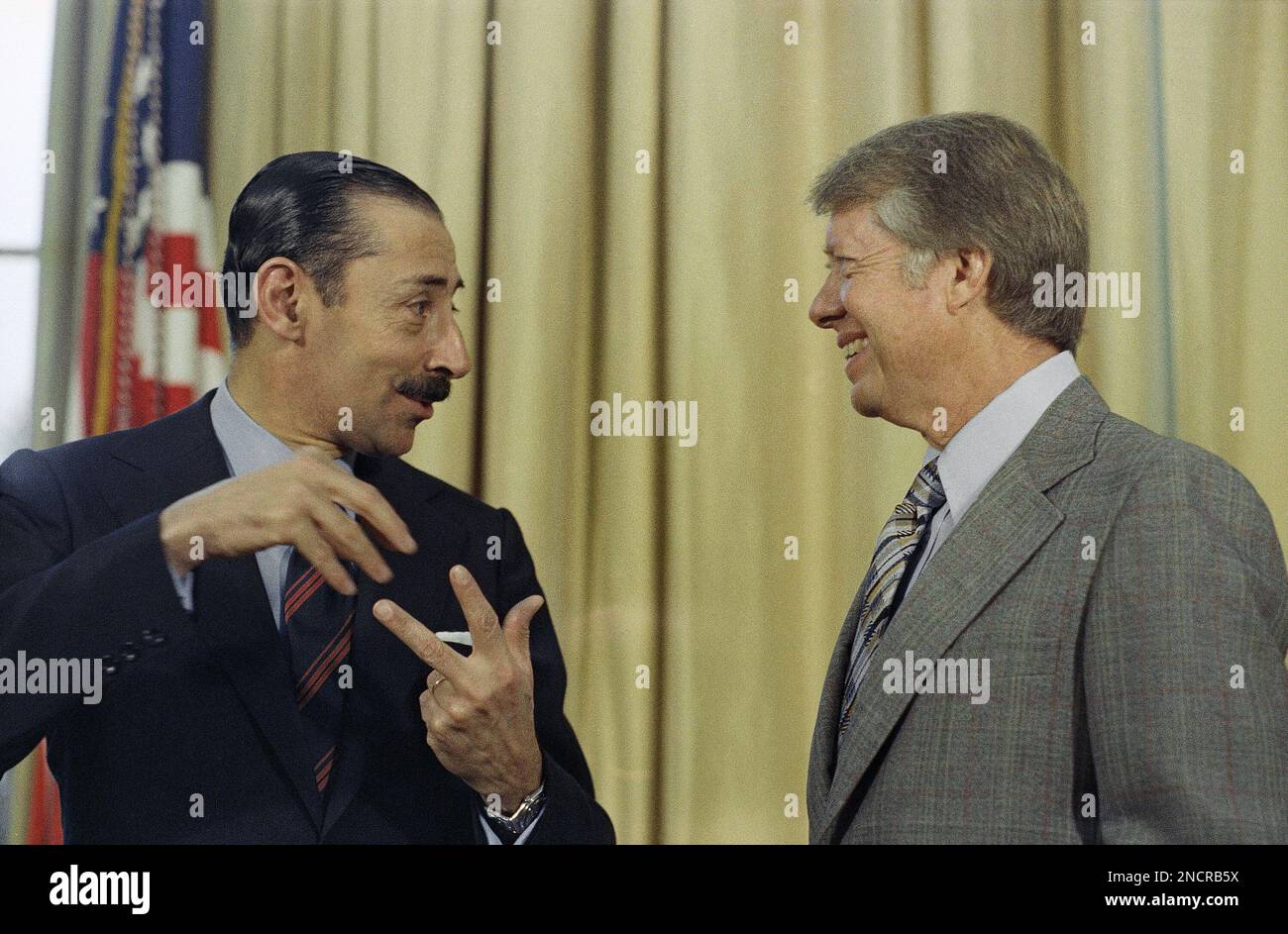 President Jimmy Carter with Jorge R. Videla, President of Argentina, at ...